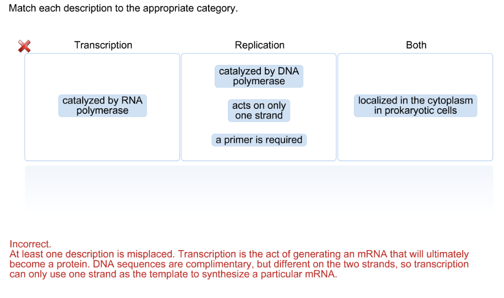 Solved Match each description to the appropriate category | Chegg.com
