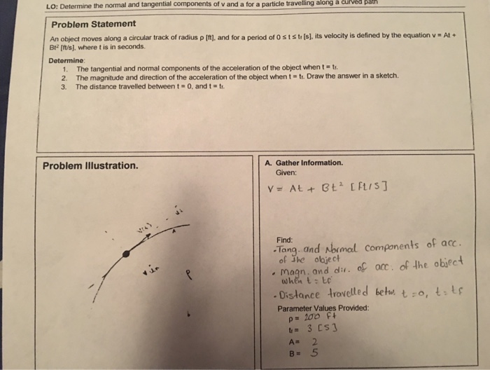 Solved Determine The Normal And Tangential Components Of V
