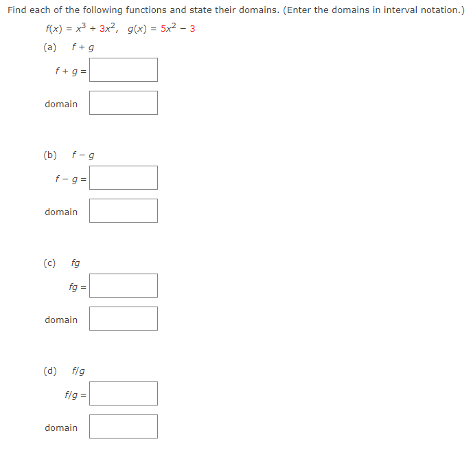 Solved Find each of the following functions and state their | Chegg.com