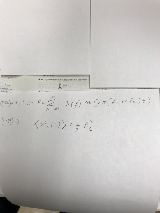 Solved 4.16 By making use of (4.30) and (4.39% show that | Chegg.com