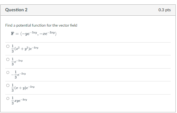 Solved Find a potential function for the vector field | Chegg.com