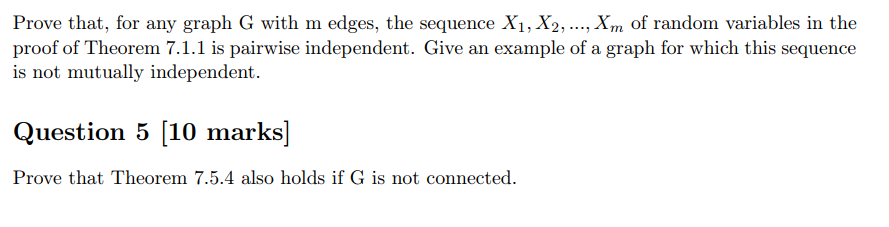 Solved Prove that, for any graph G with m edges, the | Chegg.com