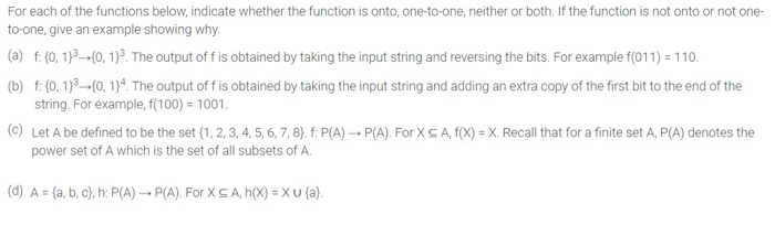 Solved Consider the following functions from Z x Z to Z. | Chegg.com
