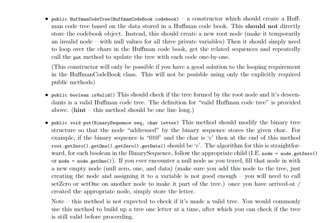 Solved Please write the following method in Java without | Chegg.com