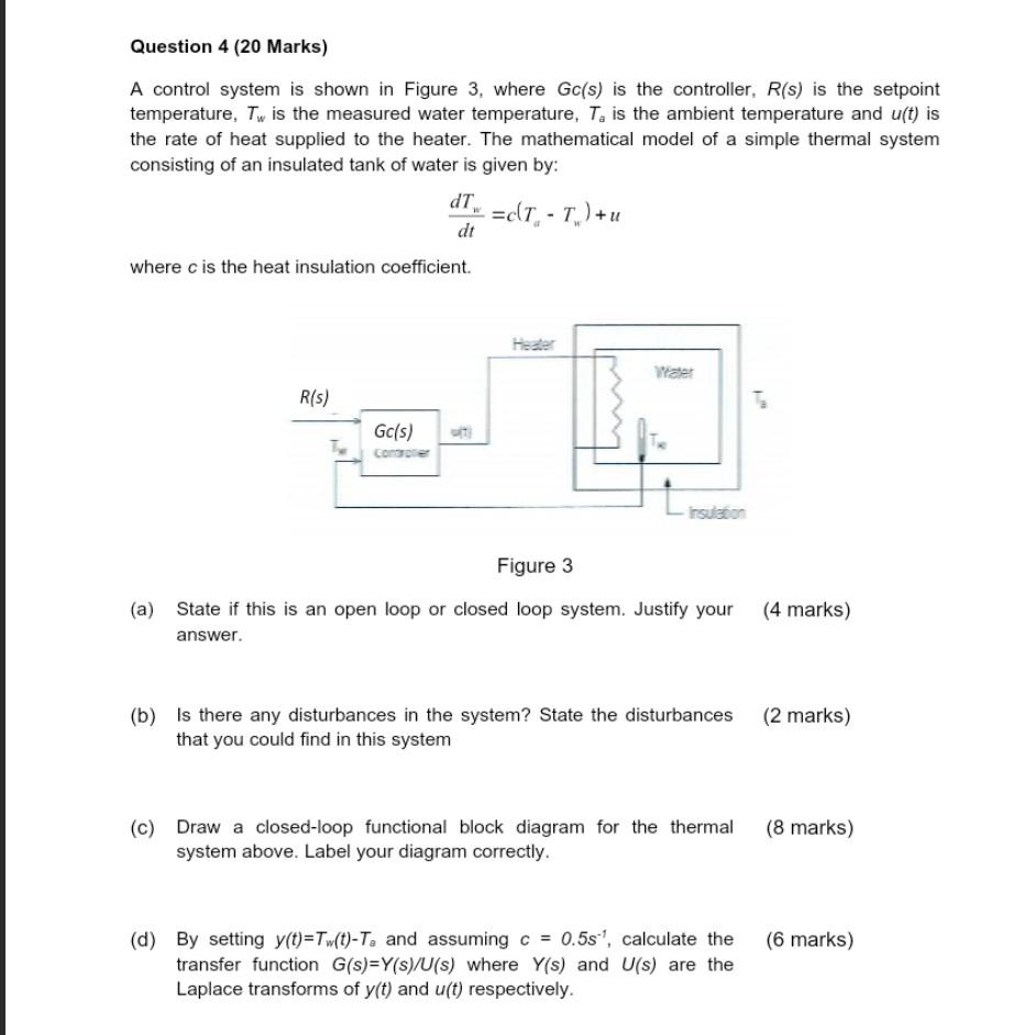 Solved A control system is shown in Figure 3, where Gc(s) is | Chegg.com