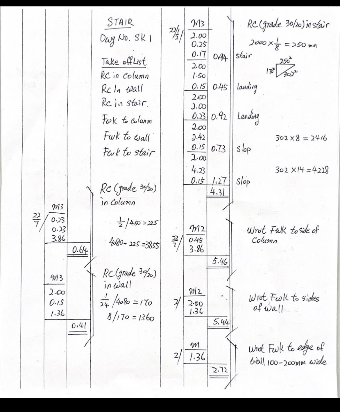 Take offList. RC in column Rc in wall Rc in stair. | Chegg.com