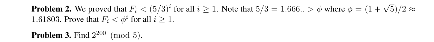 Solved Problem 2. ﻿We proved that Fi