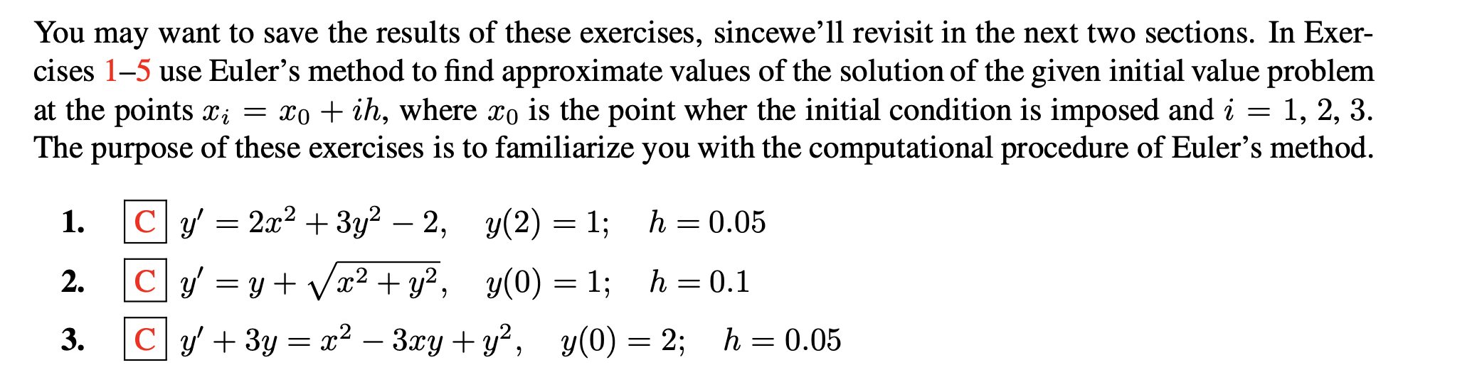 Solved You may want to save the results of these exercises, | Chegg.com