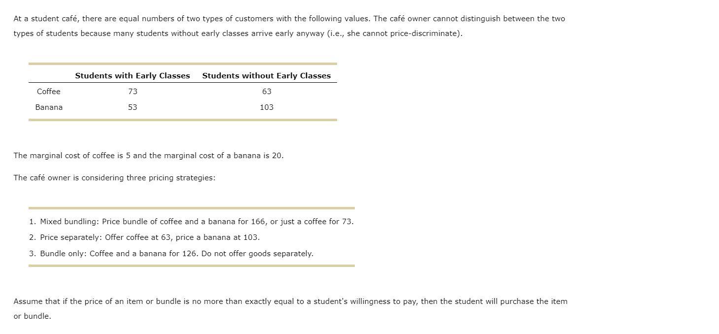 Solved At a student café, there are equal numbers of two | Chegg.com