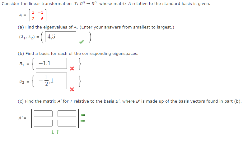 Solved ider the linear transformation T:Rn→Rn whose matrix A | Chegg.com