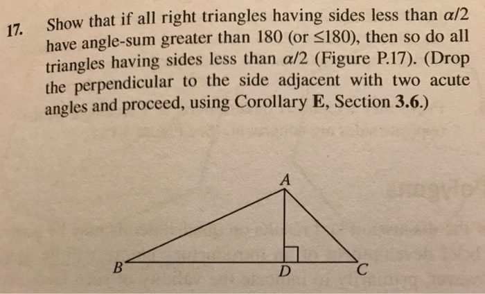 Solved Show that if all right triangles having sides le have | Chegg.com