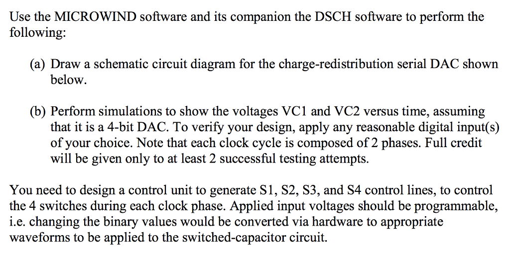 Use the MICROWIND software and its companion the DSCH | Chegg.com