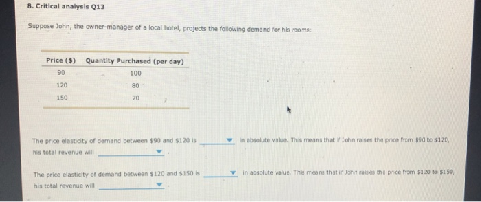 Solved 8. Critical analysis Q13 Suppose John, the | Chegg.com