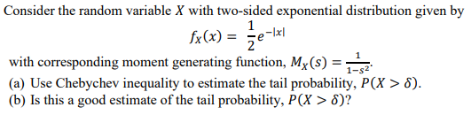 Solved Consider the random variable X with two-sided | Chegg.com