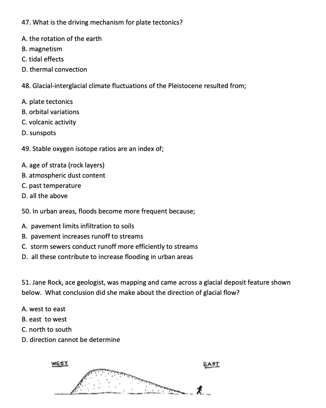 Solved 47. What is the driving mechanism for plate | Chegg.com