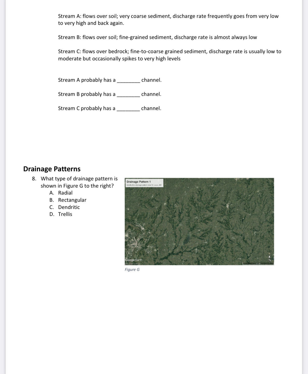 Solved 4. What stream type is shown in the Figure D to the | Chegg.com