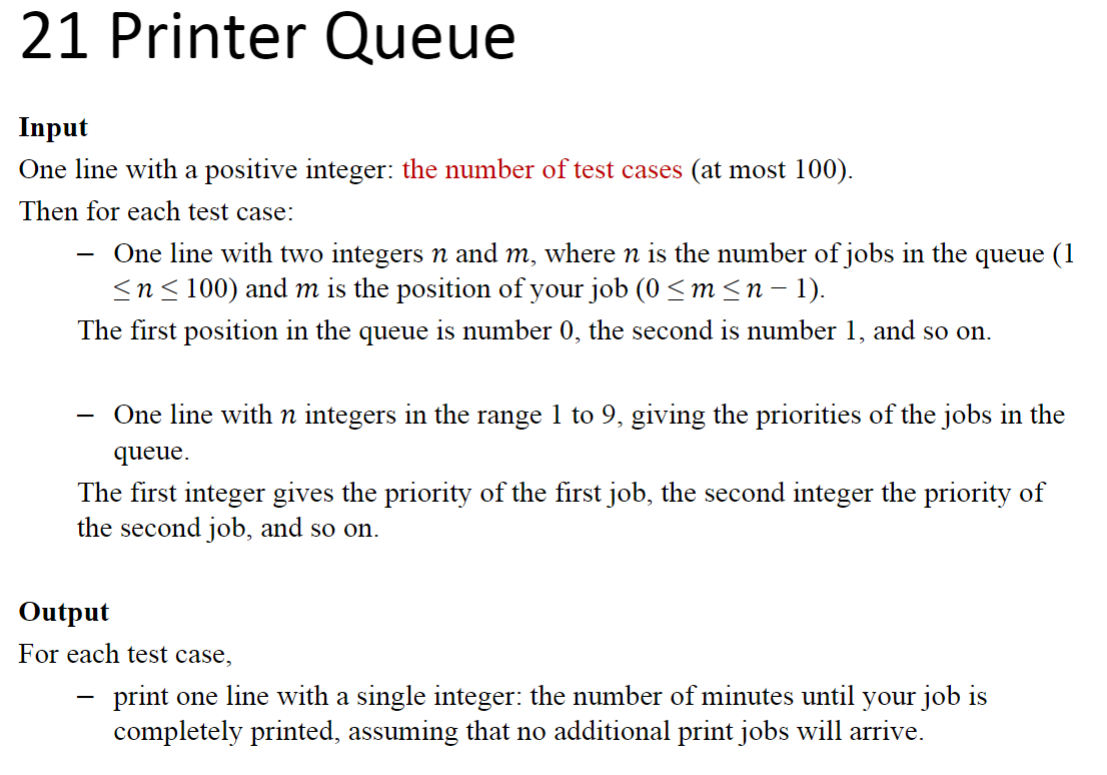 Solved Description The only printer in the computer science | Chegg.com