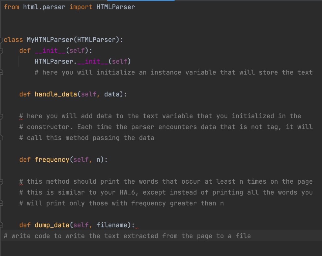 Solved from html.parser import HTMLParser -class | Chegg.com