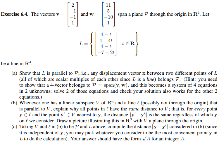span a plane P through the origin in R1. Let 10 | Chegg.com