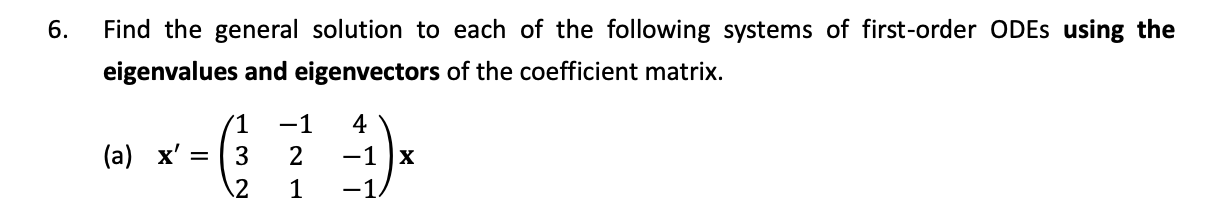 Solved Find The General Solution To Each Of The Following