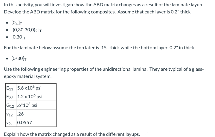 Solved In this activity, you will investigate how the ABD | Chegg.com