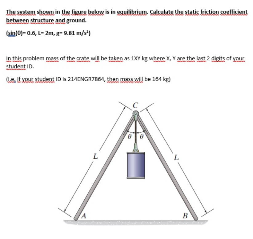 Solved The system shown in the figure below is in | Chegg.com