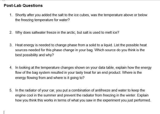 Solved experiment 3: chemistry of ice cream Data Sheet Table | Chegg.com