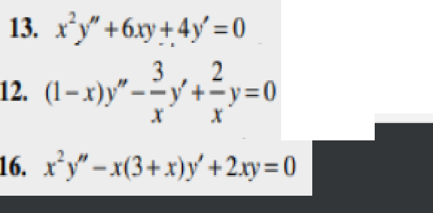 Solved Solve with frobenius method (Difference of indicial | Chegg.com