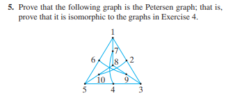 Solved 5. Prove that the following graph is the Petersen | Chegg.com