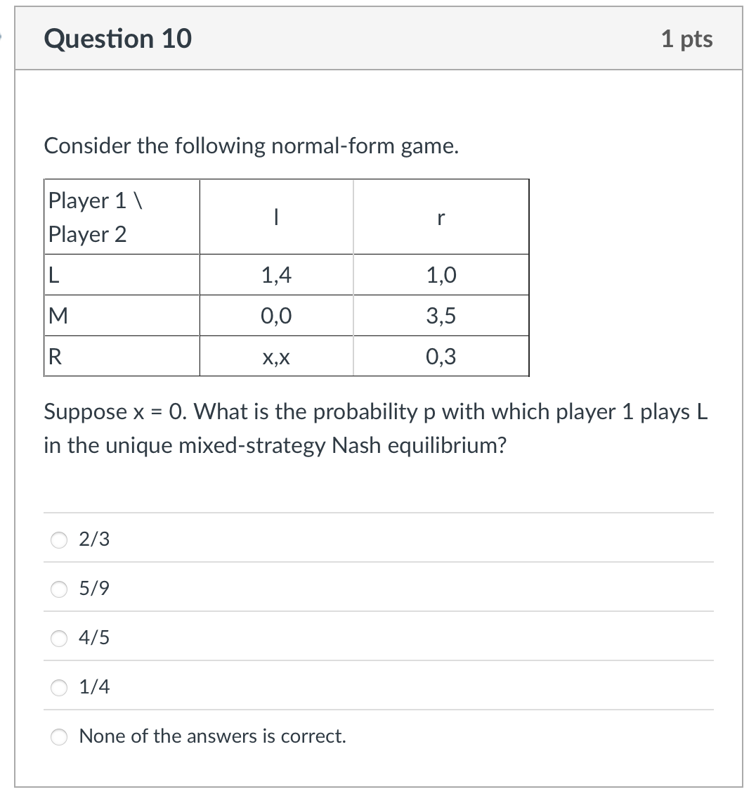 Solved Question 10Consider the following normal-form | Chegg.com