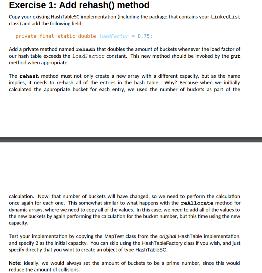 JAVA LANGUAGE HASHTABLE SC CLASS: import | Chegg.com