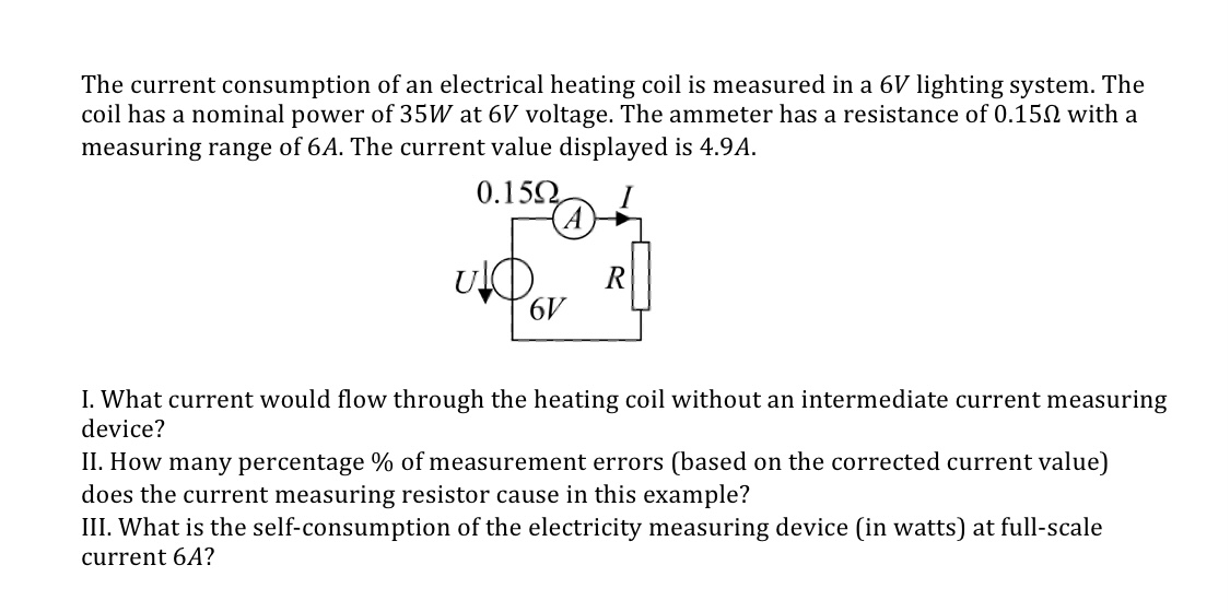Solved The current consumption of an electrical heating coil | Chegg.com