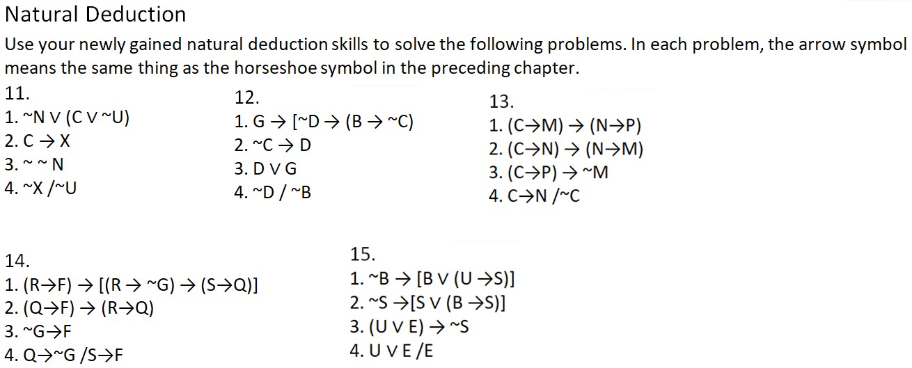 Use your newly gained natural deduction skills to | Chegg.com