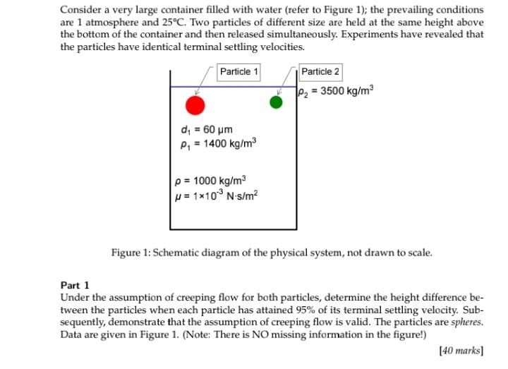 Solved Consider a very large container filled with water | Chegg.com