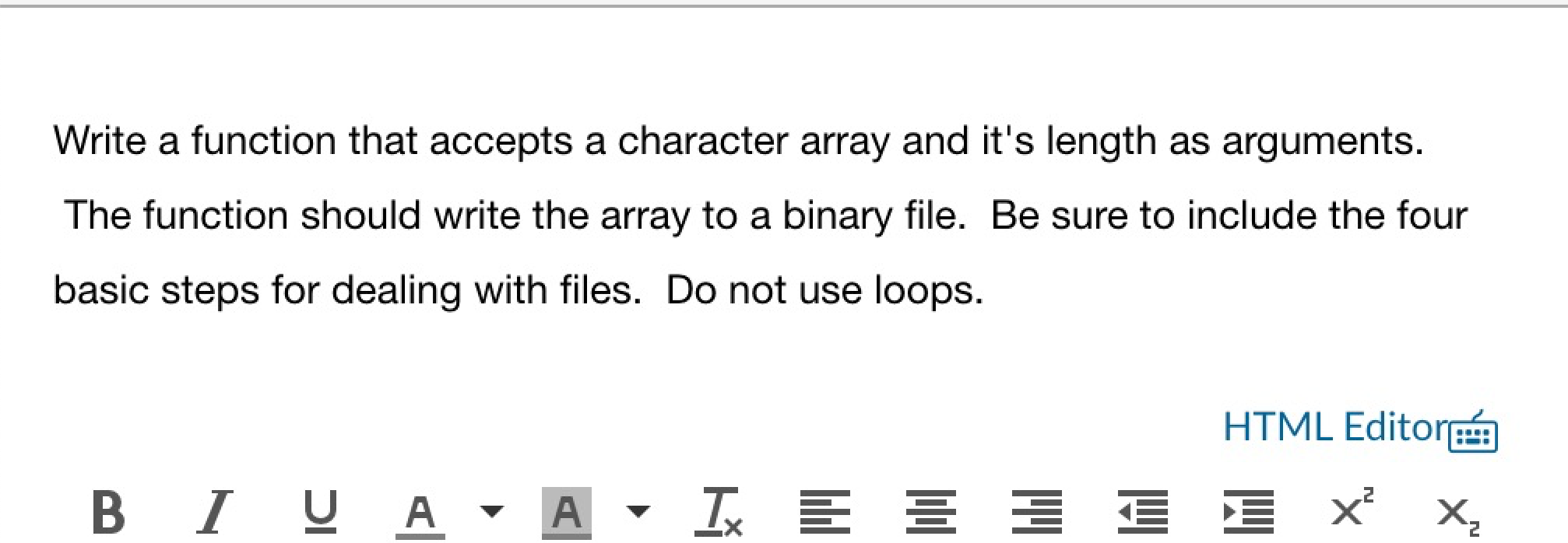 Solved Write a function that accepts a character array and | Chegg.com