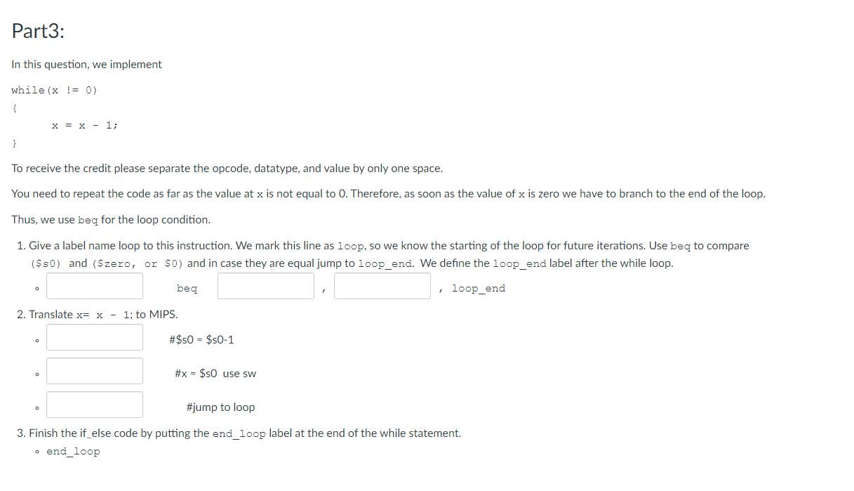 Solved Lab Objectives: . Working while statement in MIPS. | Chegg.com
