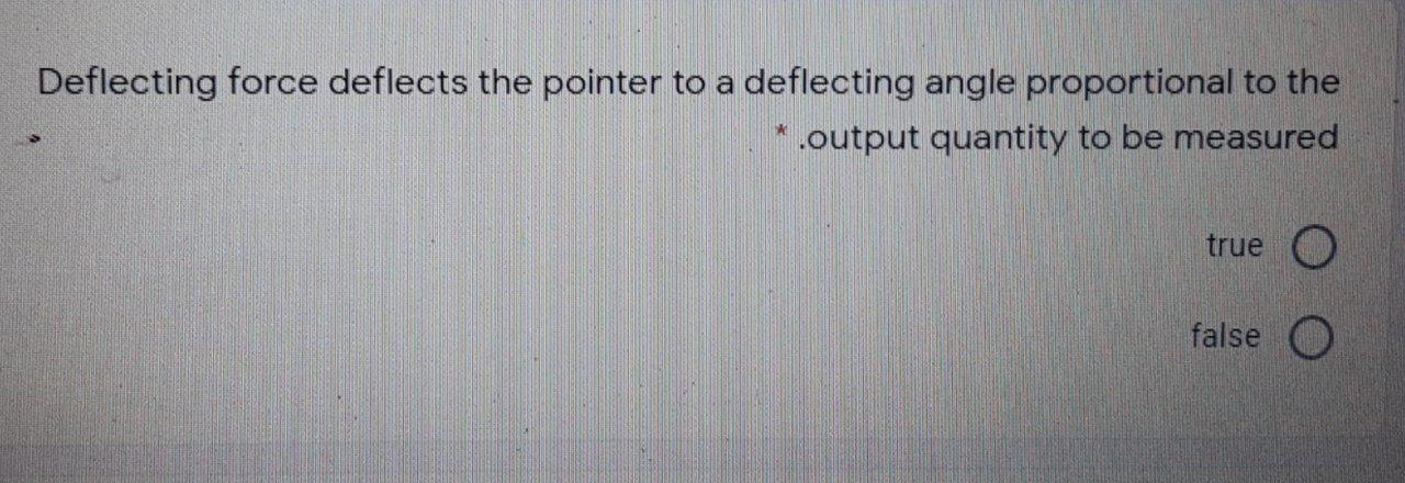 Solved Deflecting force deflects the pointer to a deflecting | Chegg.com