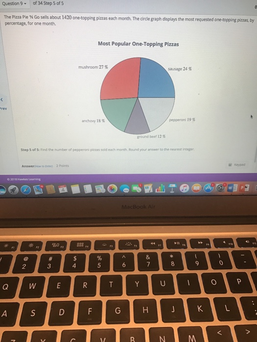 Solved Question 9 of 34 Step 5 of 5 The Pizza Pie'N Go sells | Chegg.com