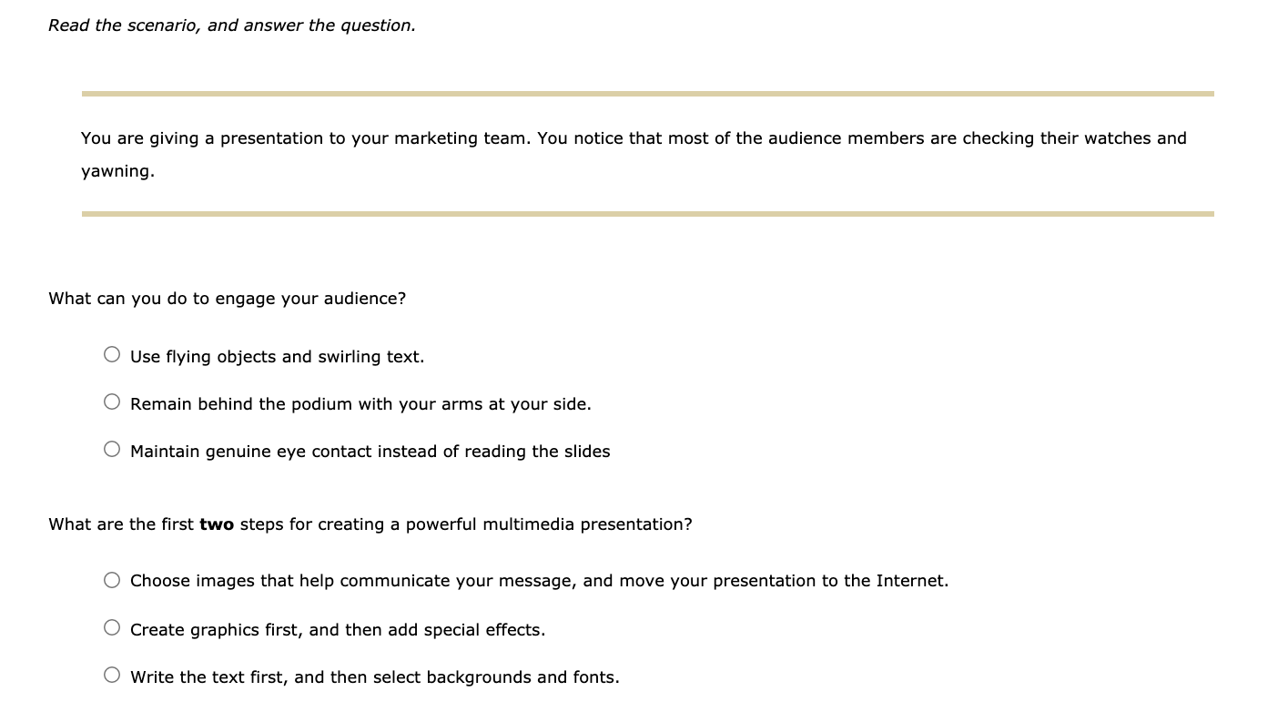 Solved 4. Preparing Engaging Multimedia Presentations The | Chegg.com