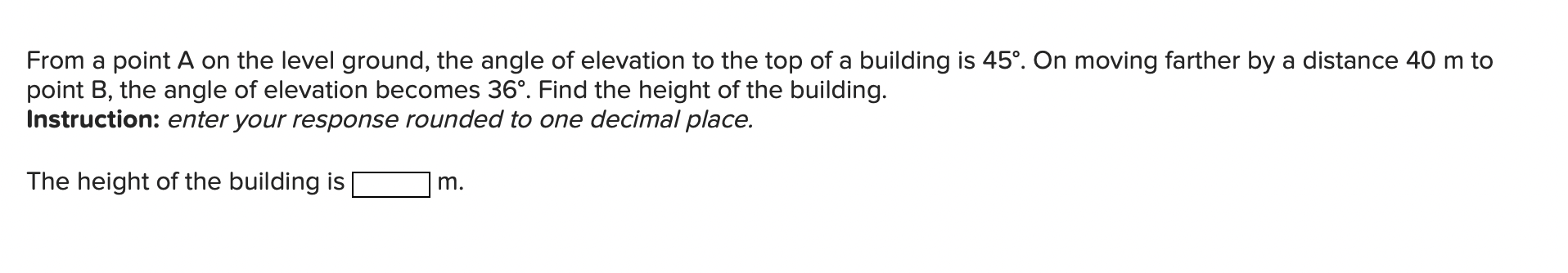 Solved From a point A on the level ground, the angle of | Chegg.com