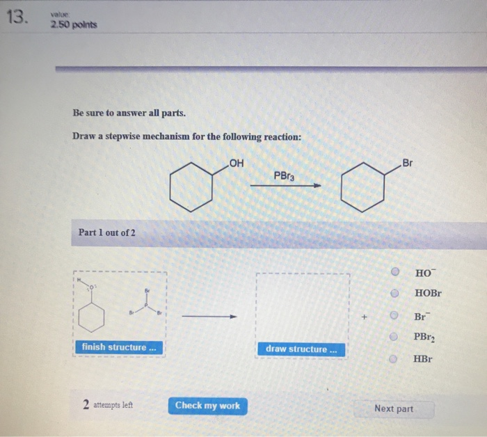 Solved value 2.50 points Be sure to answer all parts. Draw a | Chegg.com