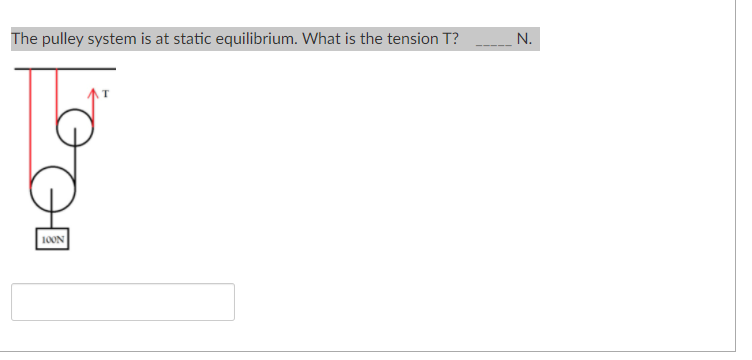 Solved The pulley system is at static equilibrium. What is | Chegg.com