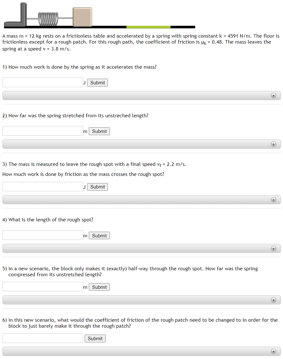 Solved A mass m=12 kg rests on a frictionless table and | Chegg.com