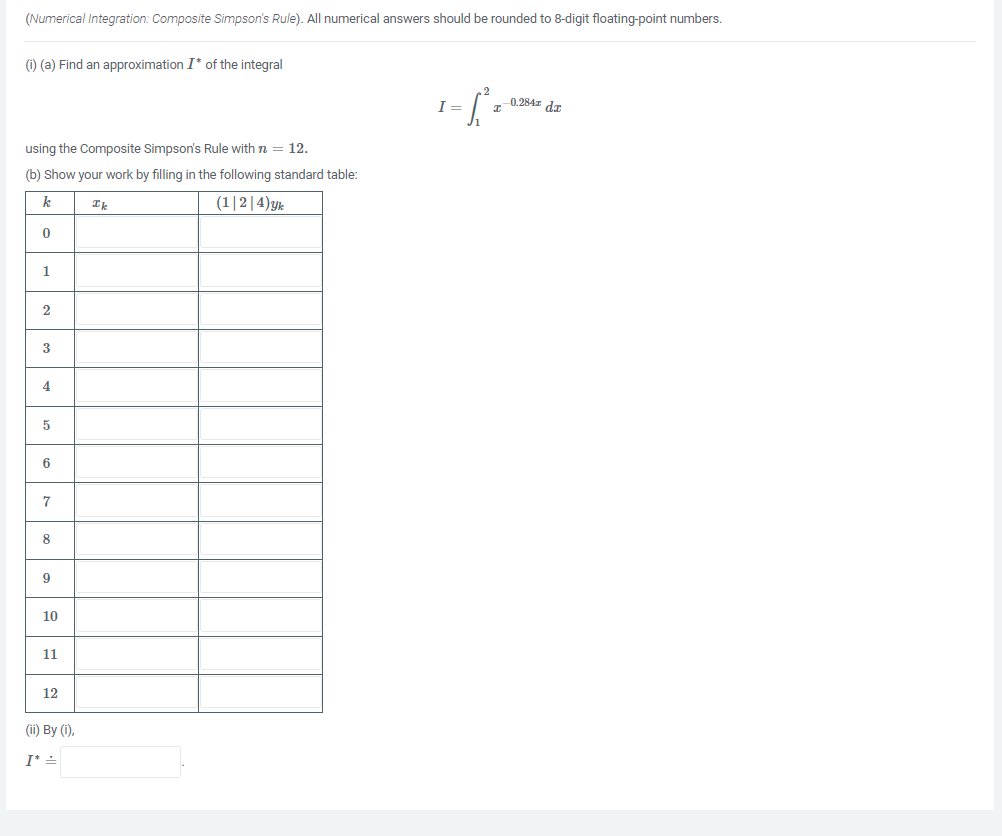 Solved (Numerical Integration: Composite Simpson's Rule). | Chegg.com