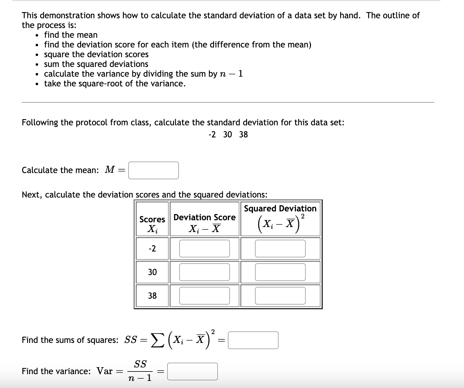 Solved This demonstration shows how to calculate the | Chegg.com
