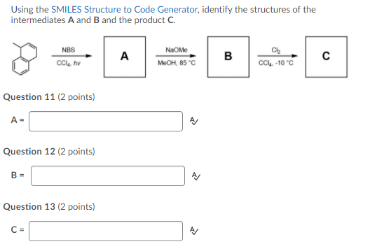 Solved Using the SMILES Structure to Code Generator, | Chegg.com