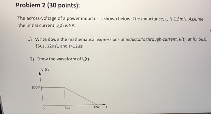 Solved Problem 2 (30 points): The across-voltage of a power | Chegg.com