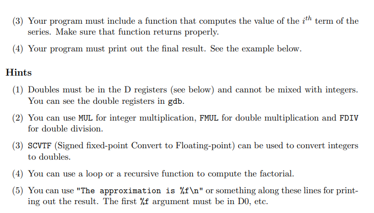 Solved Implement the following Taylor series approximation | Chegg.com