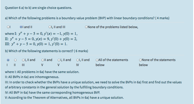 Solved Question 6 a) to b) are single choice questions. a) | Chegg.com