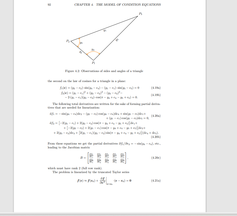 Solved find the condition equation and form the normal | Chegg.com